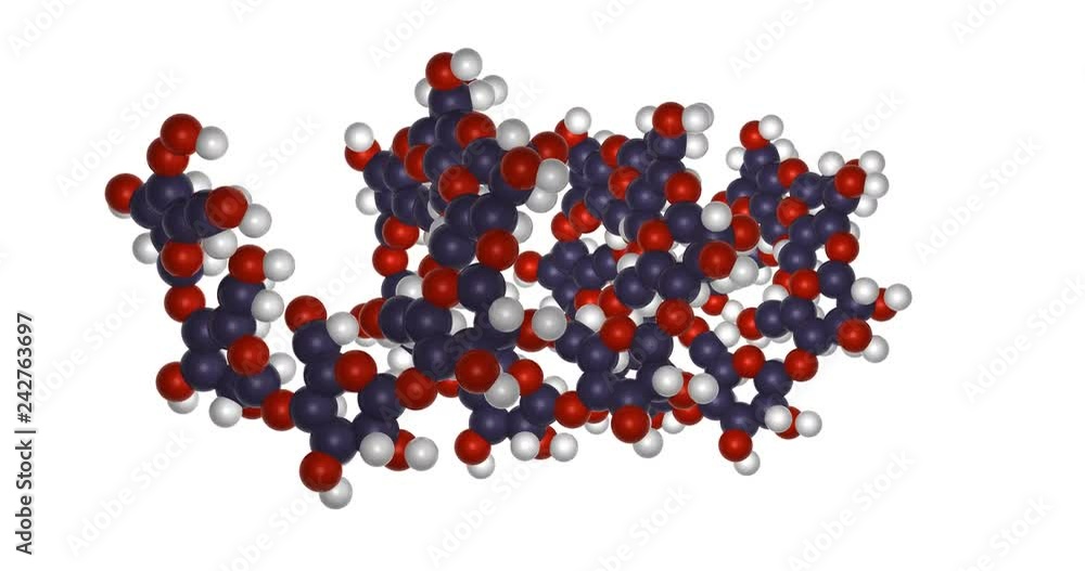 Starch, amylum or helical amylose, polymeric carbohydrate composed of ...