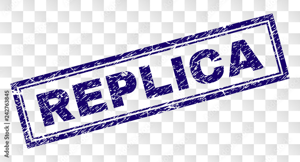 Vecteur Stock REPLICA stamp seal print with distress style and double ...