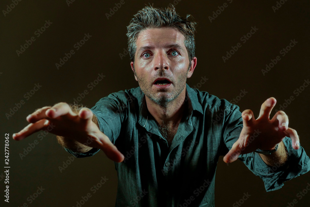 Foto de hypnotized and mesmerized facial expression portrait of young ...