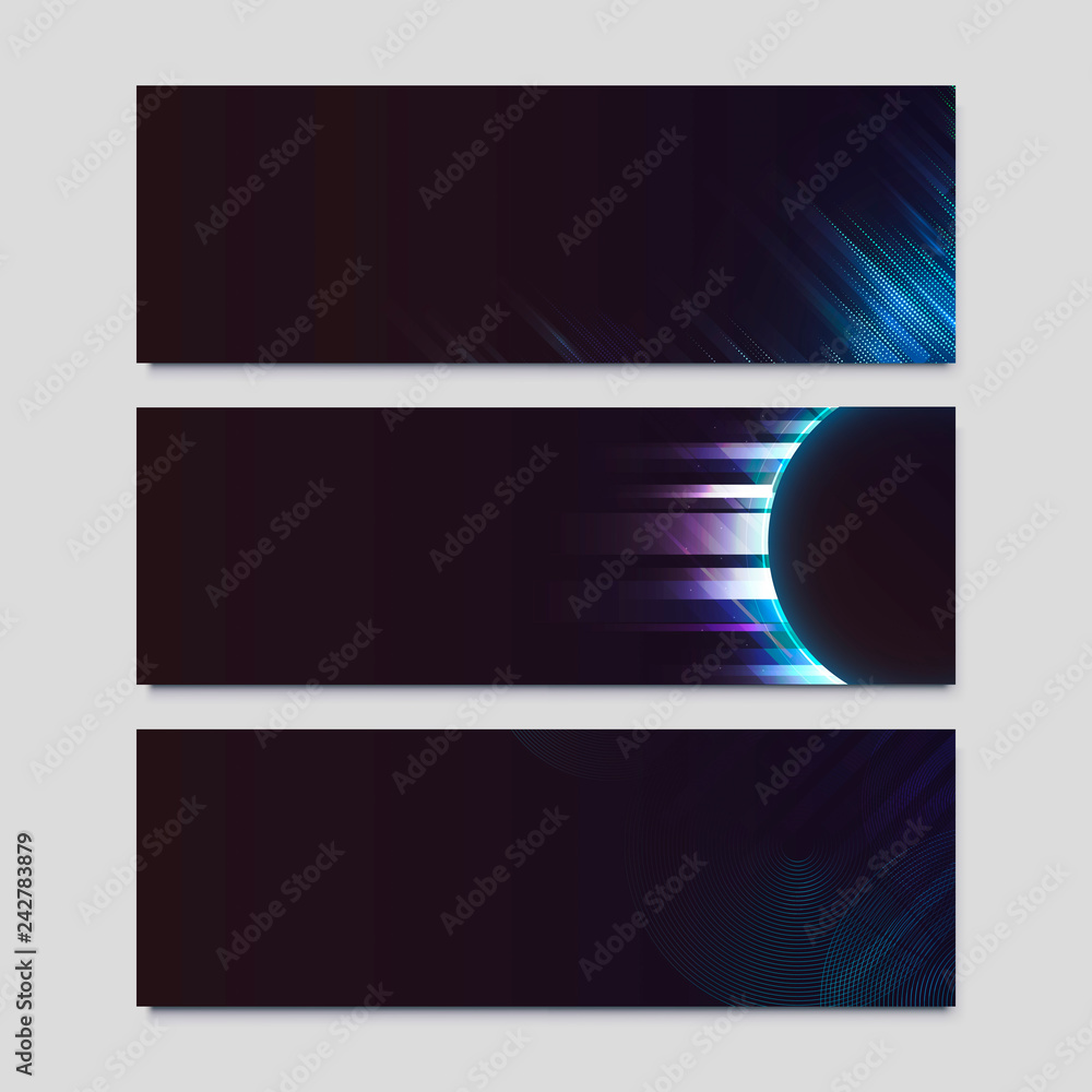Neon light effect posters illustration Stock Vector | Adobe Stock