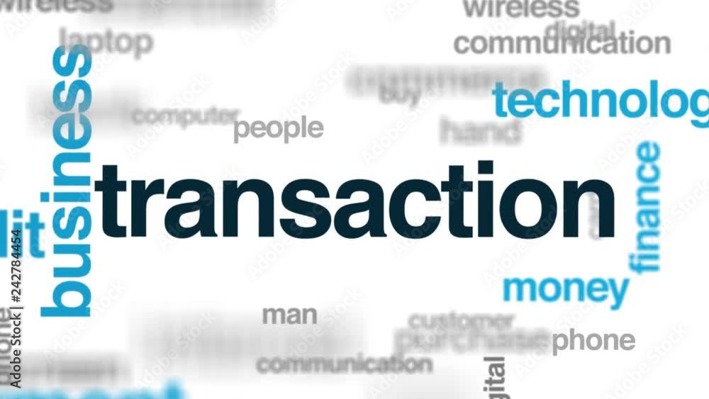 Transaction animated word cloud. Kinetic typography. Stock Video ...