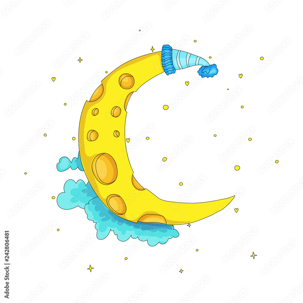 Quarter Moon Cartoon