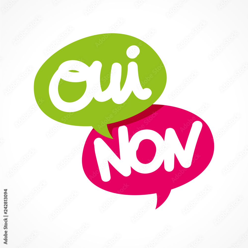 oui, non Stock Vector | Adobe Stock