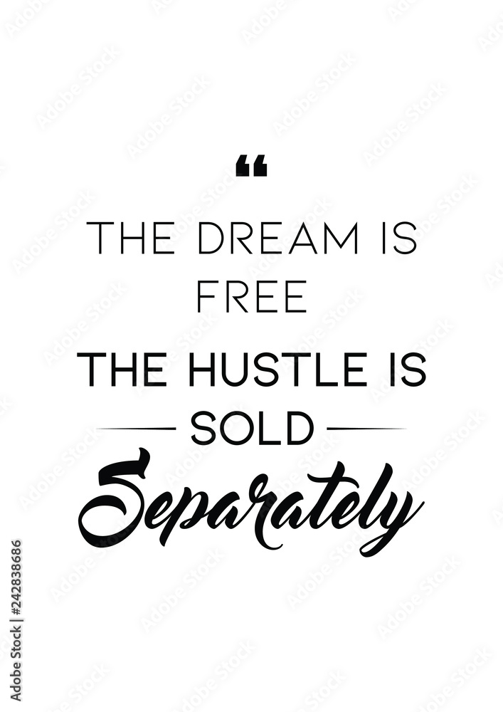 Life quote with typography, handwritten letters in vector. Wall art ...