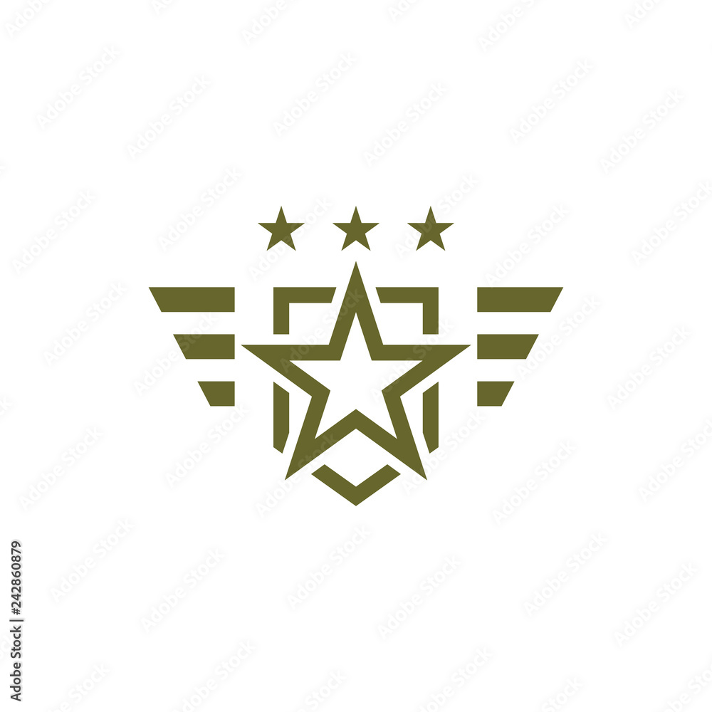 Military icon on white background. Armed symbol. Soldier emblem with ...