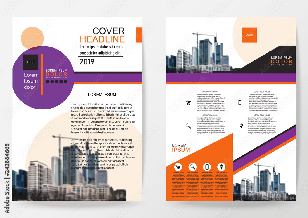 Business Brochure. Flyer Design. Leaflets a4 Template. Cover Book and ...