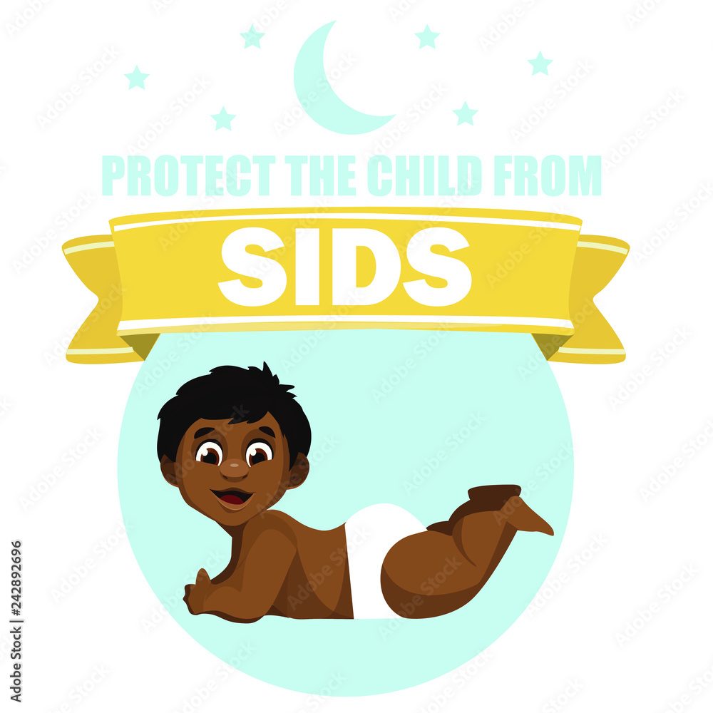 Protect the child from SIDS. Vector illustration for SIDS Awareness ...