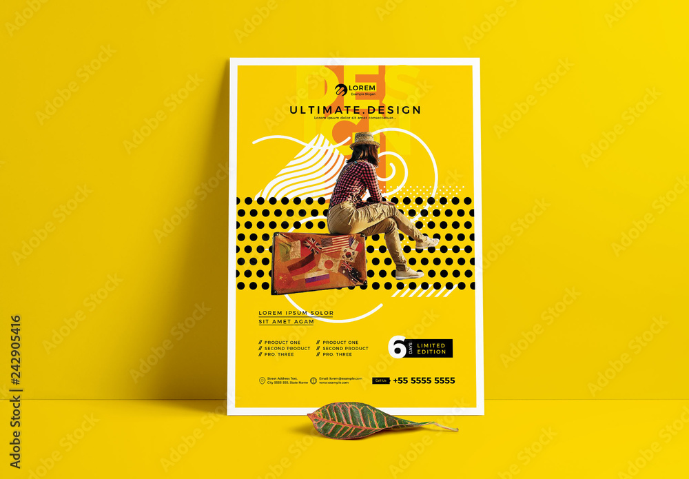 Yellow Creative Multipurpose Flyer Design Stock Template | Adobe Stock