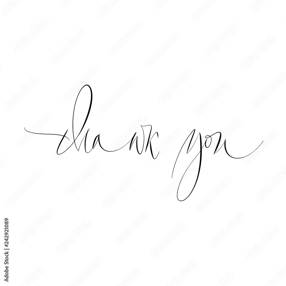 Thank You Calligraphy Stock Vector | Adobe Stock