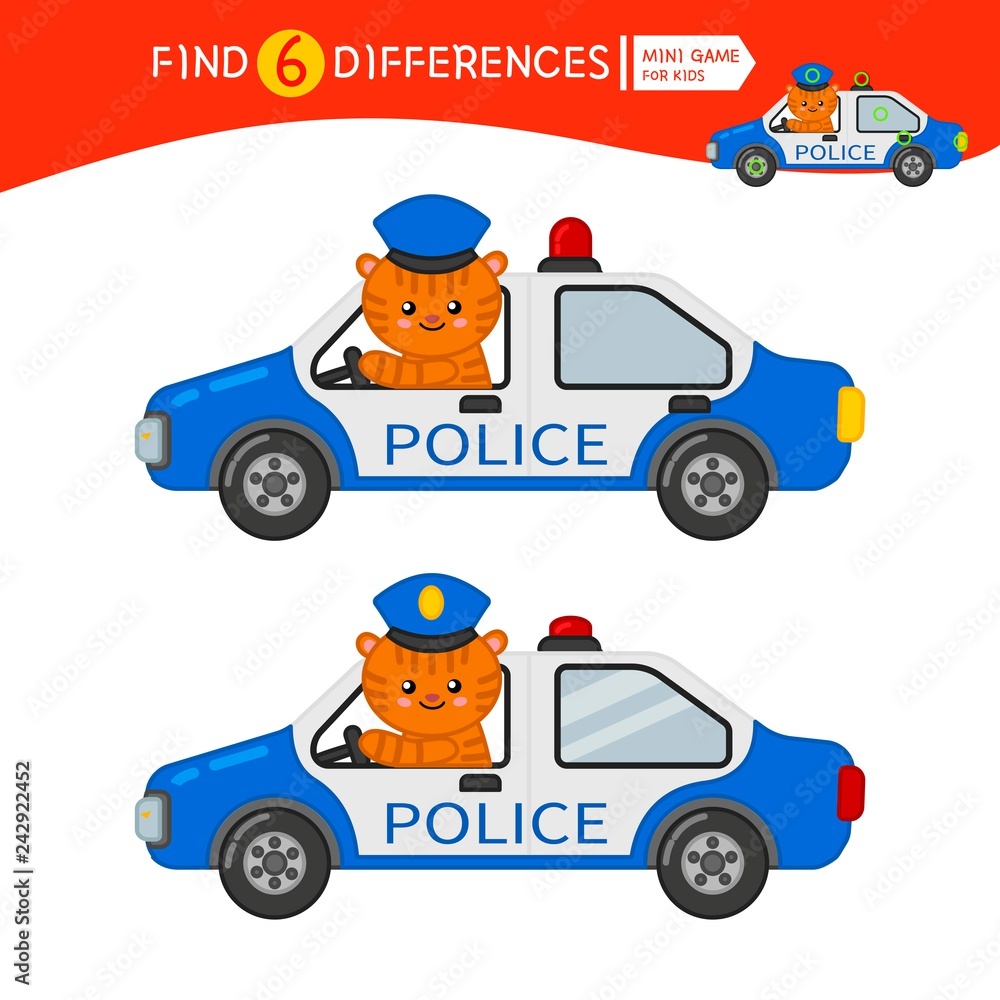 Find differences. Educational game for children. Cartoon vector ...