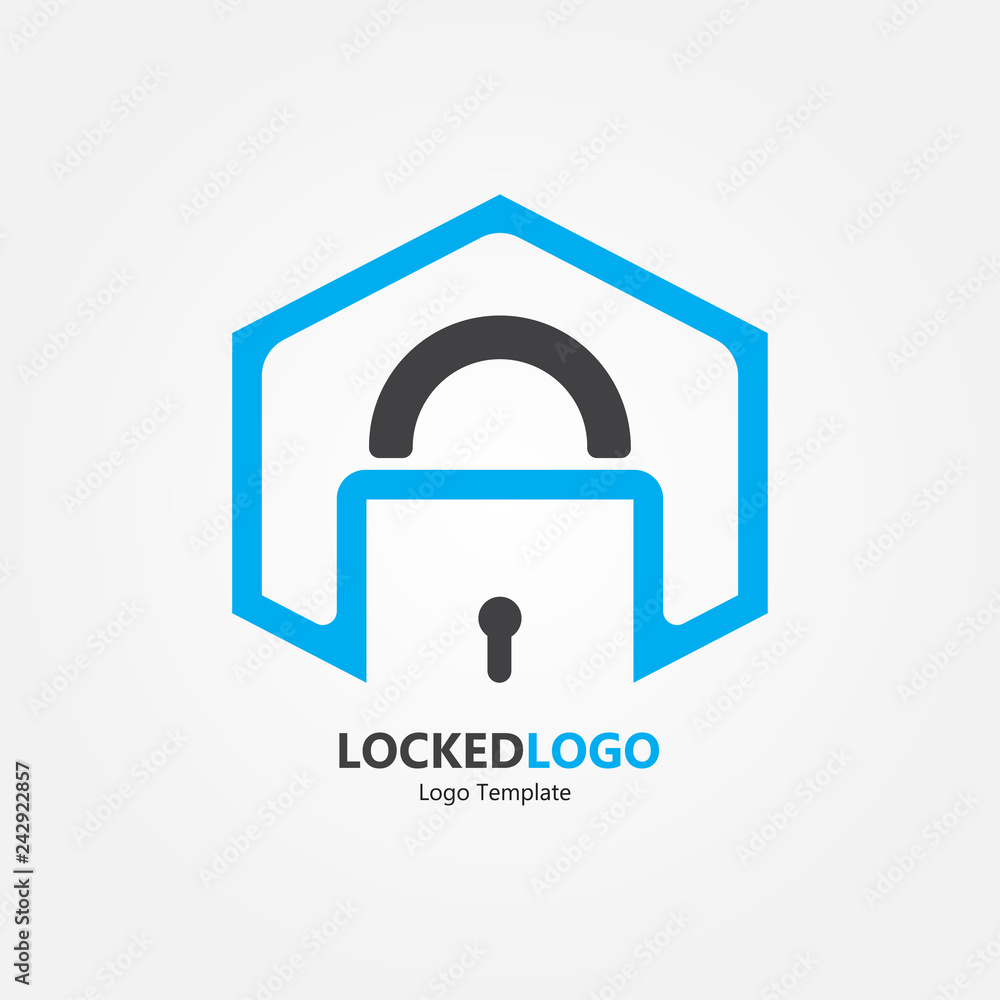 vector locked logo Stock Vector | Adobe Stock
