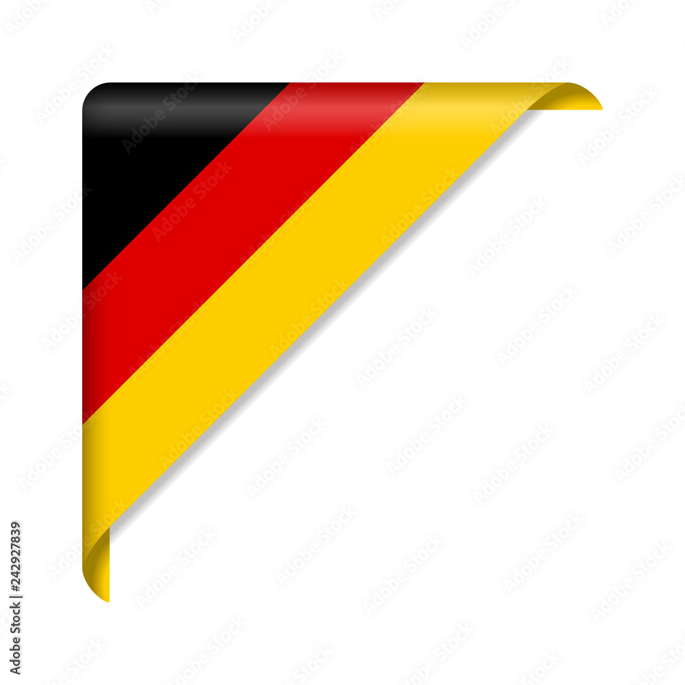 Corner ribbon Germany flag Stock Vector | Adobe Stock