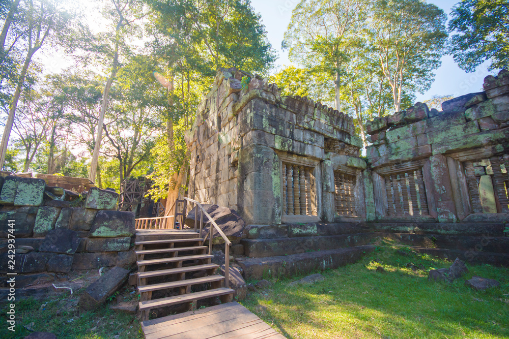 Koh Ker is a 10th-century temple, is a stepped 7-tiered pyramid, near ...