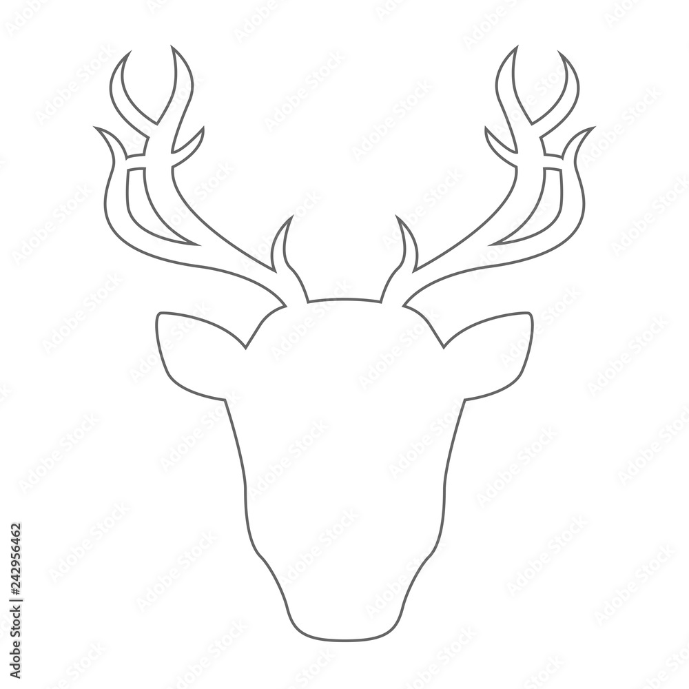 Deer Head Silhouette