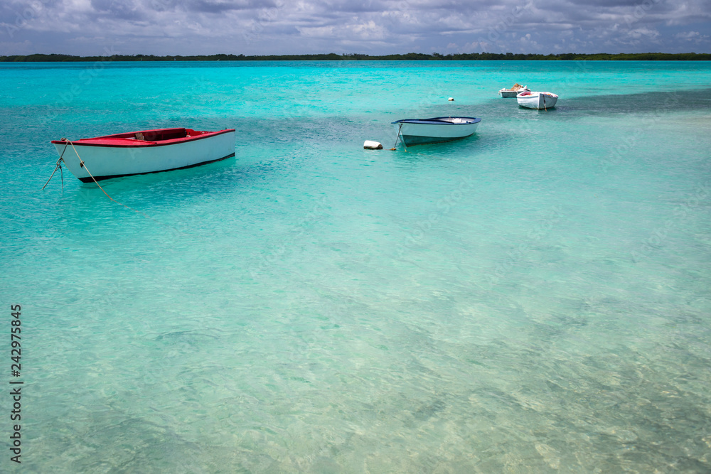Sheltered waters of Lac Bai, Bonaire, Netherlands Antilles Stock Photo ...