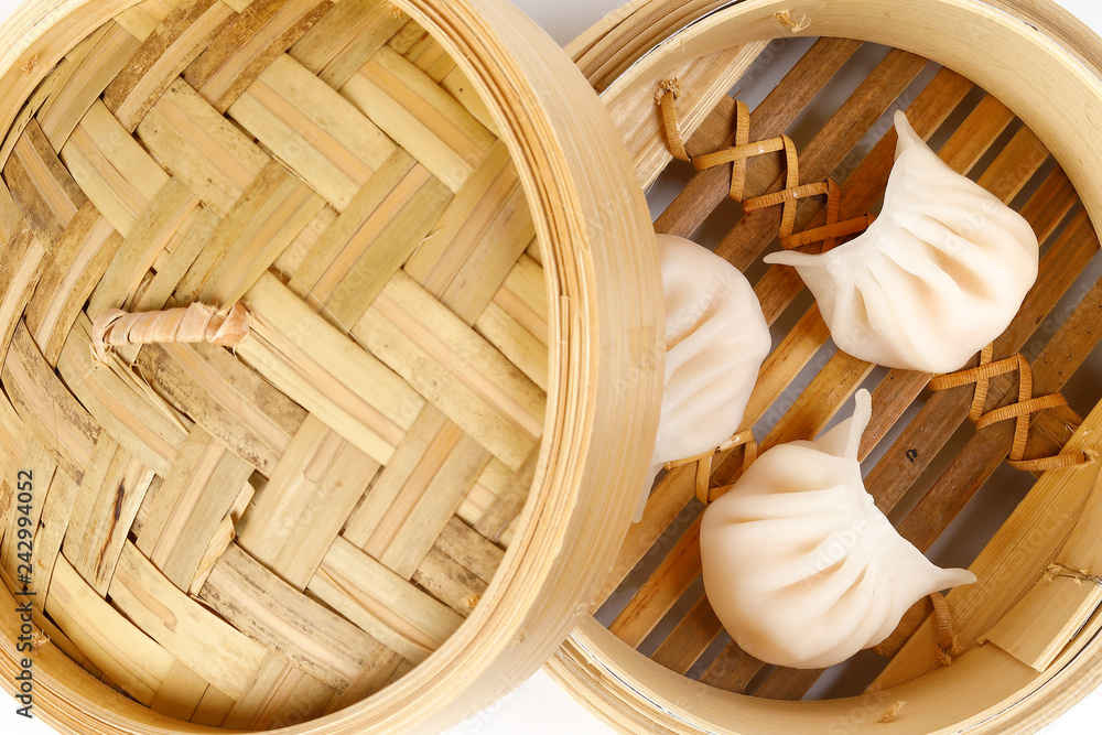 Dim Sum dumpling variety chicken prawn vegetable stuffed steamer Stock ...