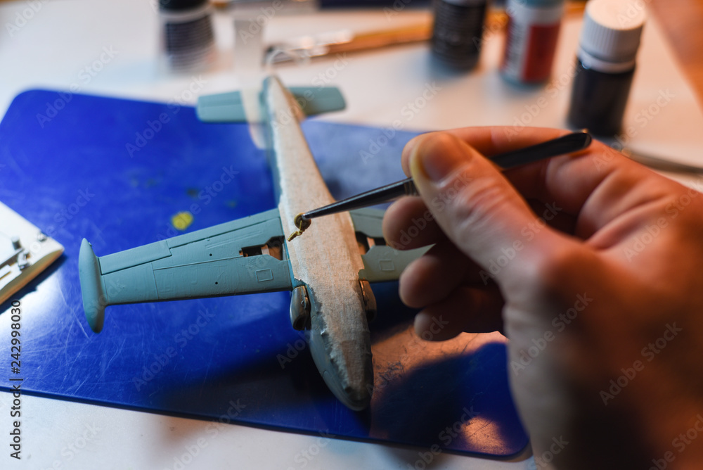 assembly of aviation models Stock Photo | Adobe Stock