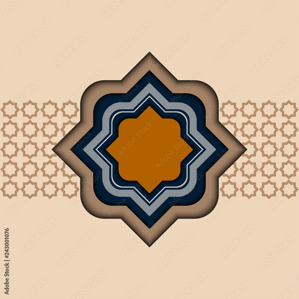 islamic template Print with islamic pattern Stock Vector | Adobe Stock