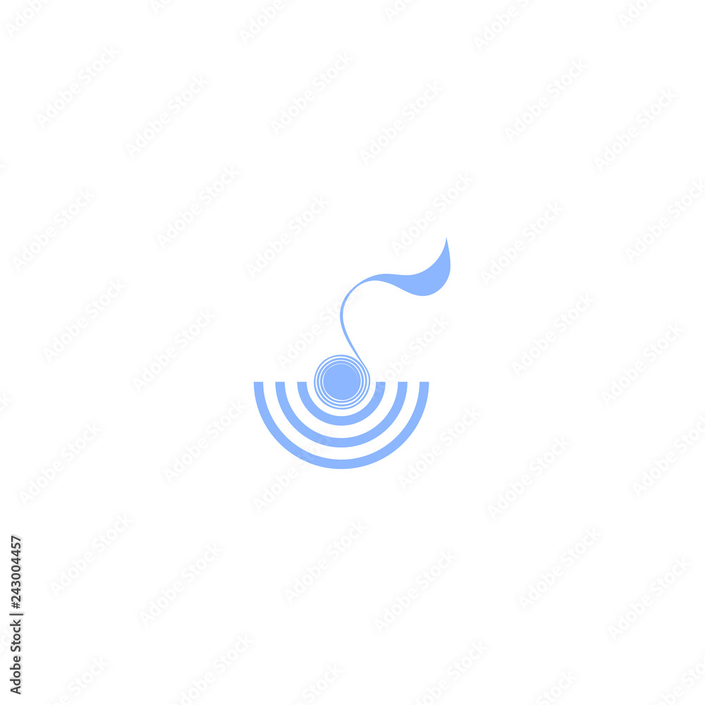 Music logo vector design element with musical note Stock Vector | Adobe ...