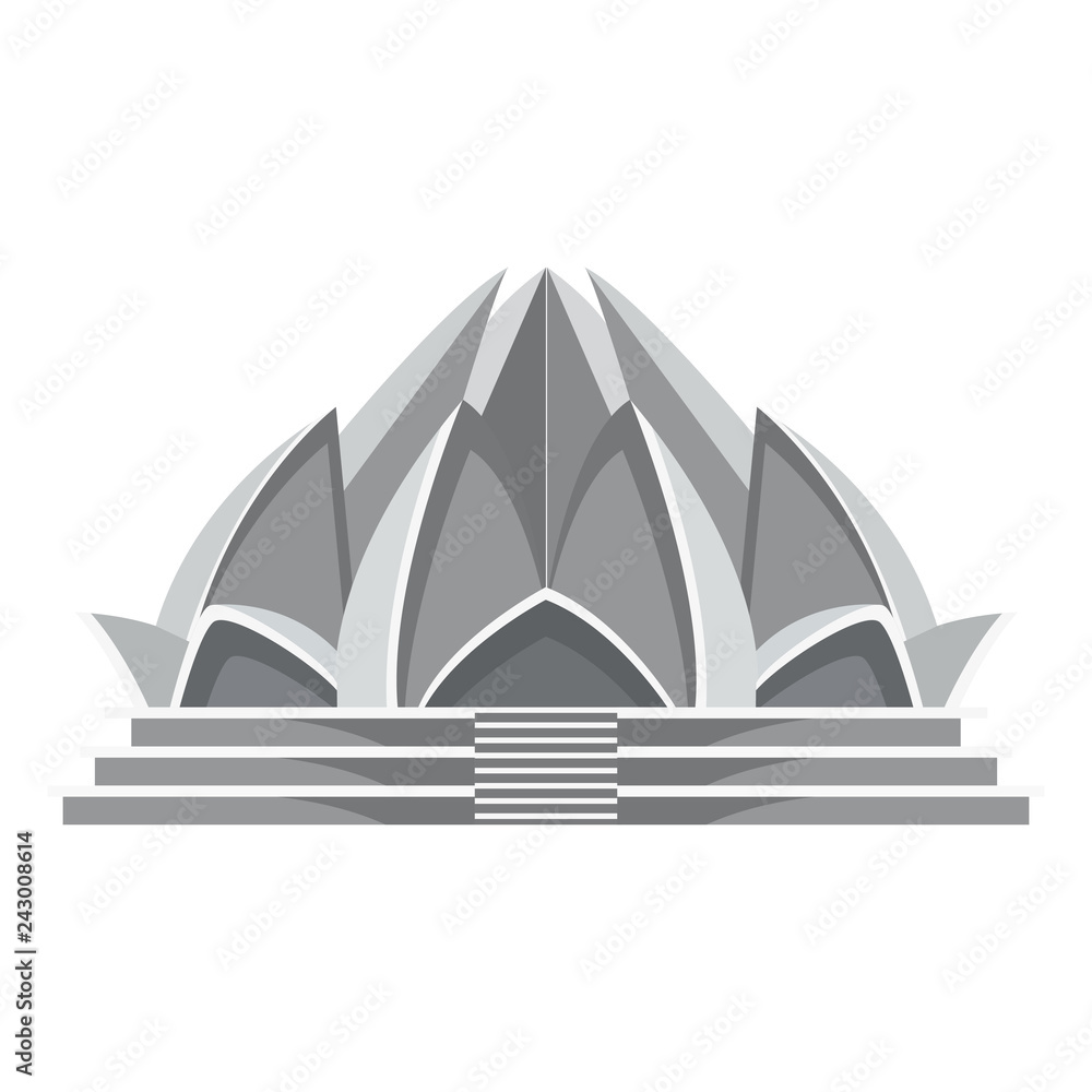 Lotus temple architecture Stock Vector | Adobe Stock