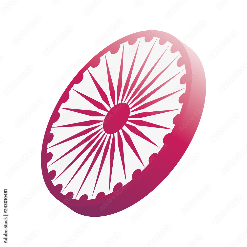 Ashoka Chakra symbol Stock Vector | Adobe Stock