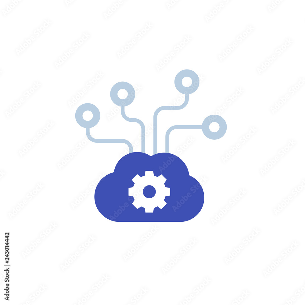 Edge computing technology icon, vector Stock Vector | Adobe Stock