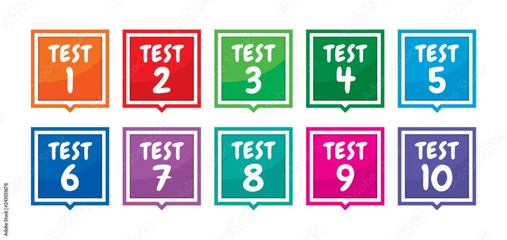 ten pieces of template test box. test boxes template Stock Vector ...