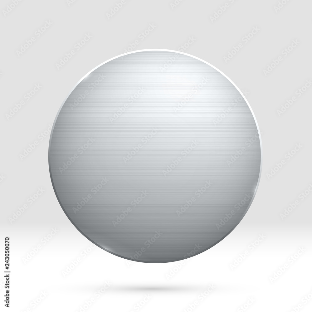 Polished Metal Texture Round Template Medal Vector Stock Vector | Adobe ...