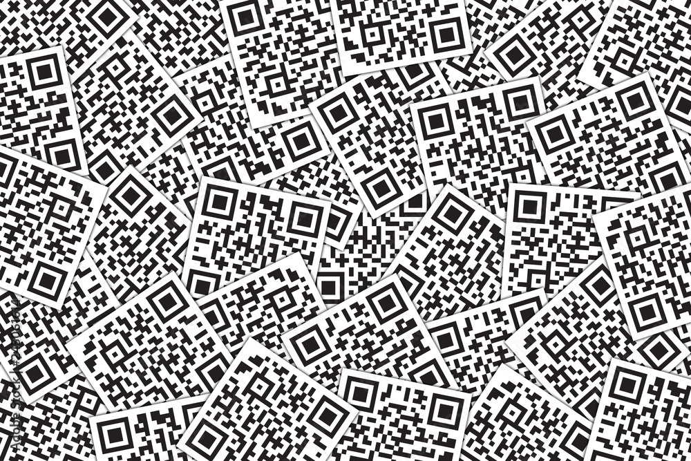 QR Code Background. Quick Response Code for Supermarket, E-commerce ...