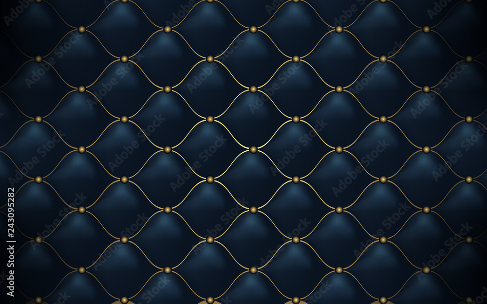 Leather texture. Abstract polygonal pattern luxury dark blue with gold ...