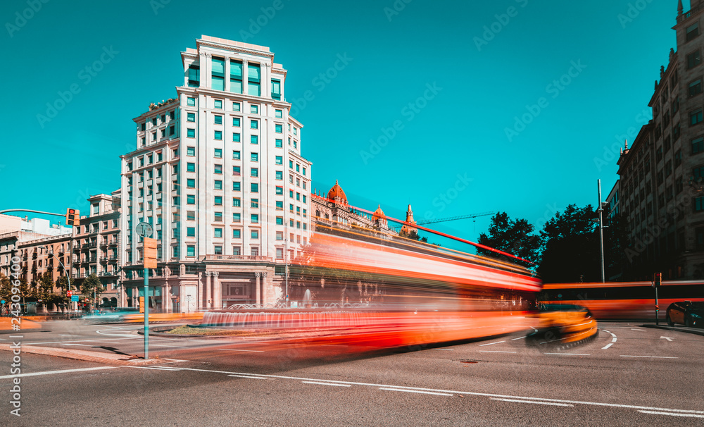 Crossing two of the most important streets of Barcelona, Passeig de ...