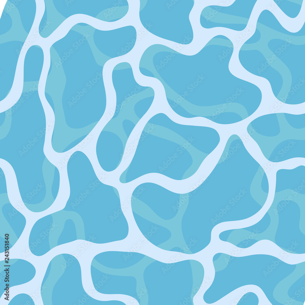 Seamless water surface texture with sun reflections. Vector ...