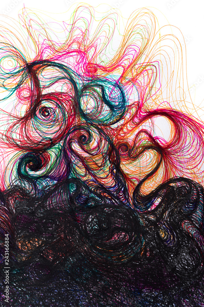 Black Pen Art Abstract