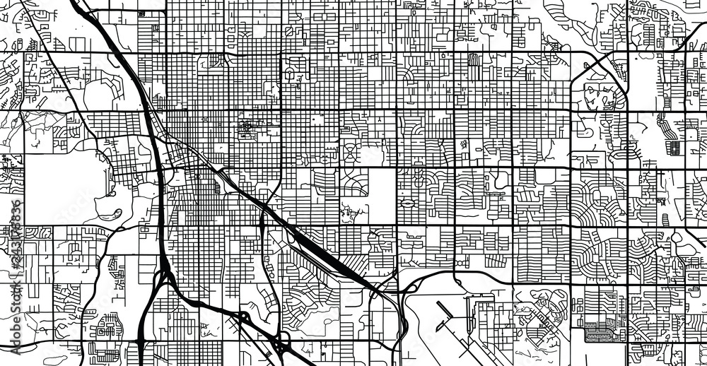 Urban vector city map of Tucson, Arizona, United States of America ...