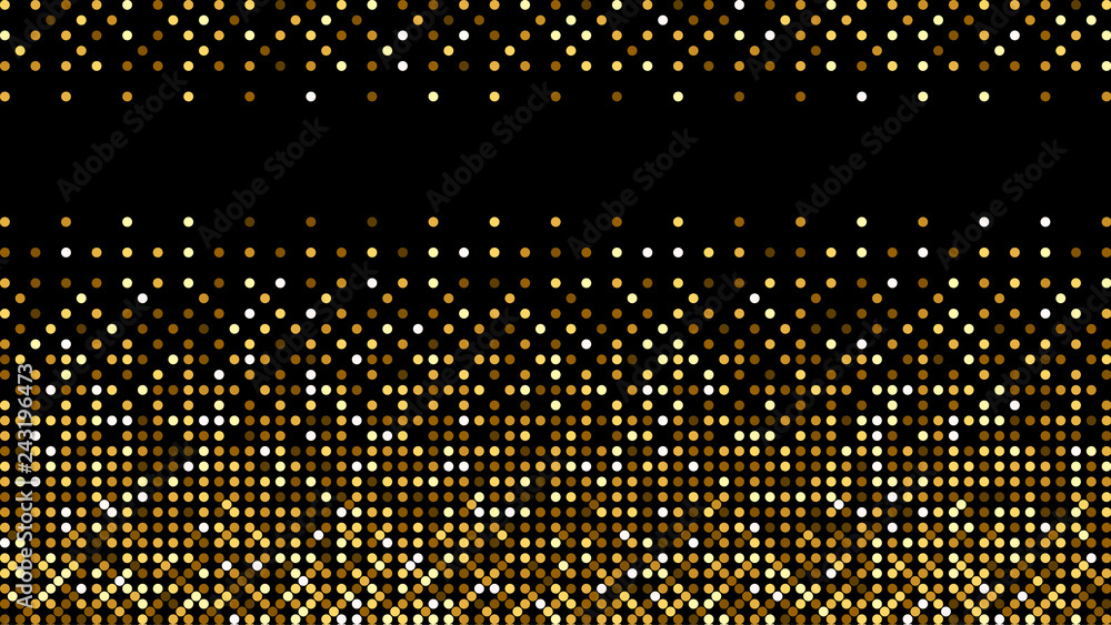 Gold Glitter Dots Vector