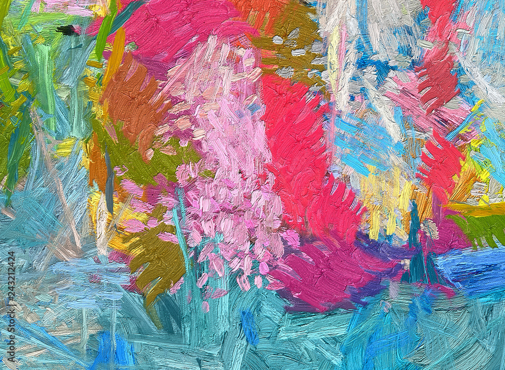 Abstract Oil Pastel Drawings