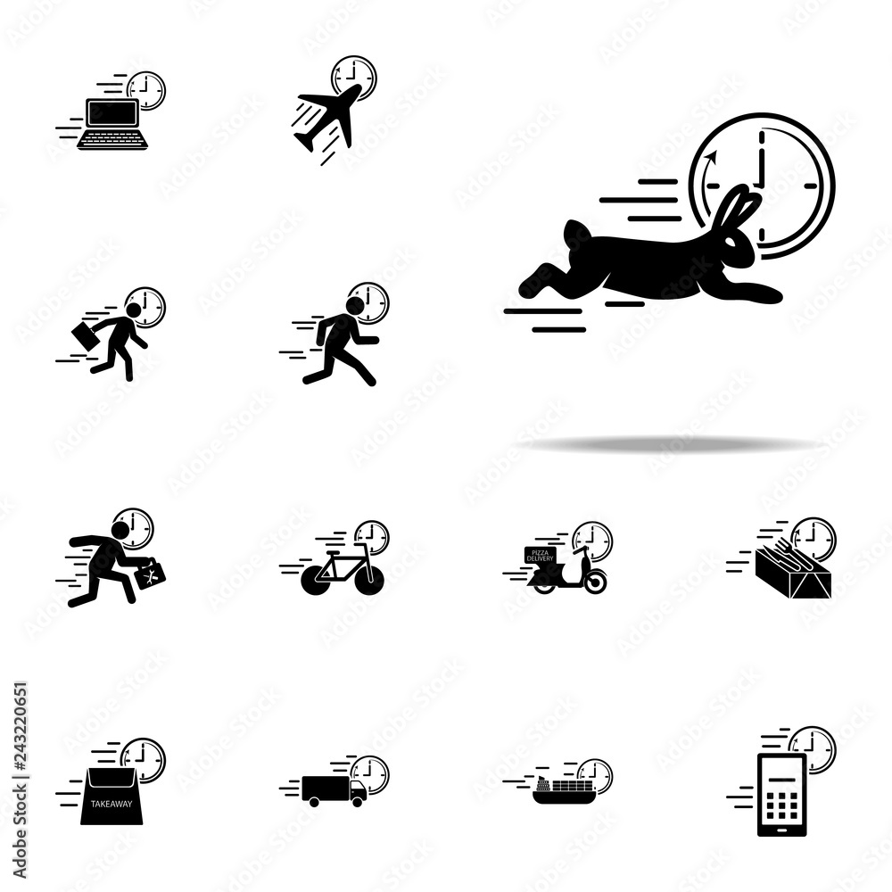 rabbit speed icon. Speed icons universal set for web and mobile Stock ...