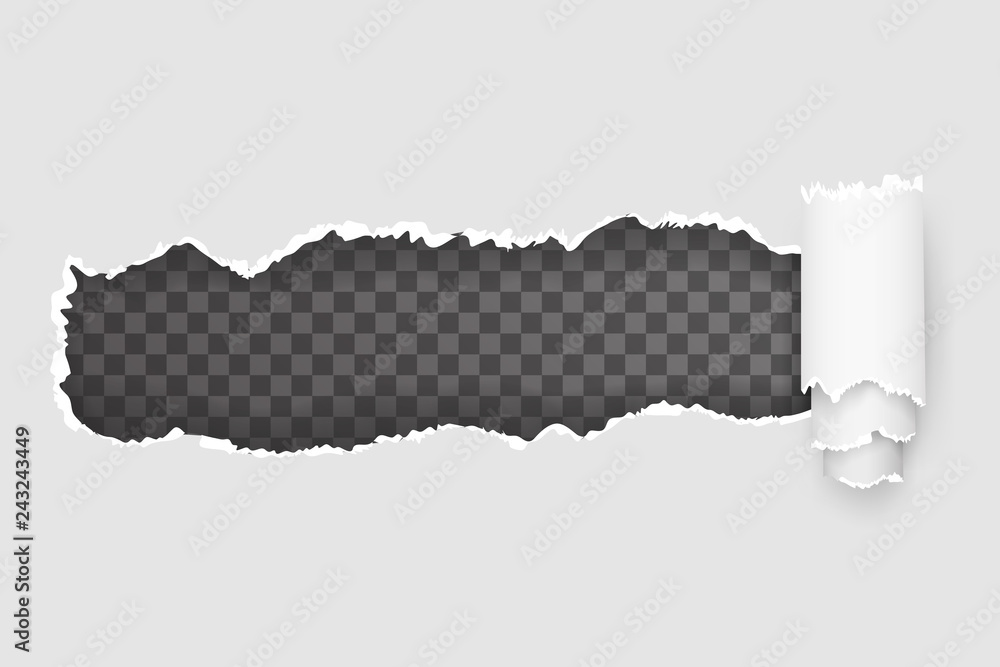Torn hole paper sheet ripped window realistic pattern transparent ...