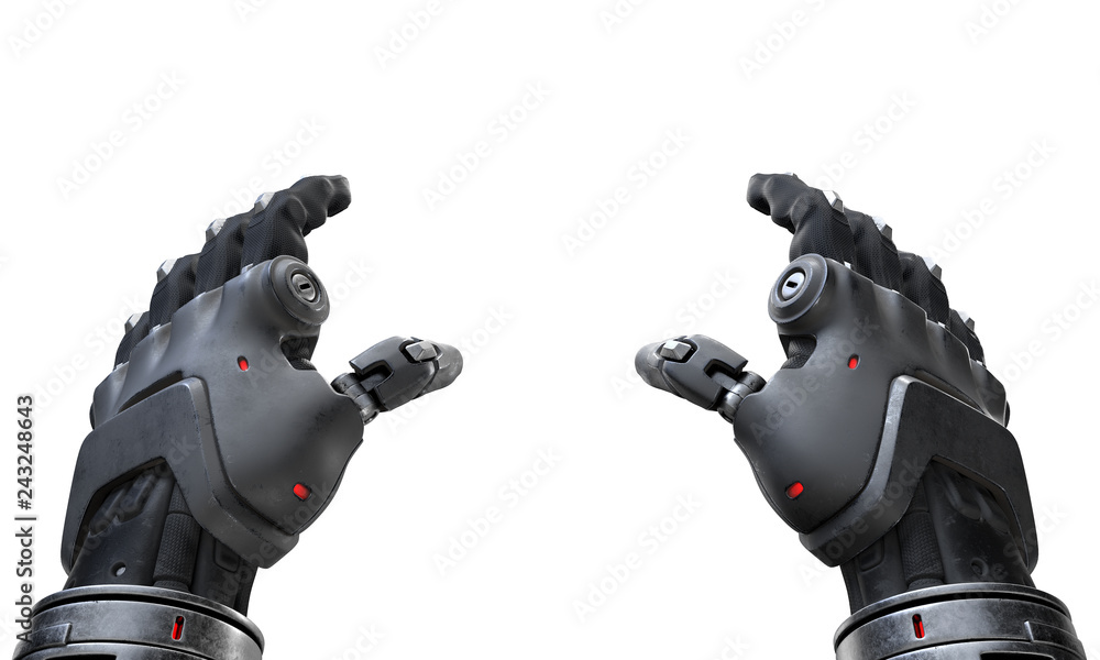 Futuristic design concept of a robotic mechanical arm. Cyber Hand ...