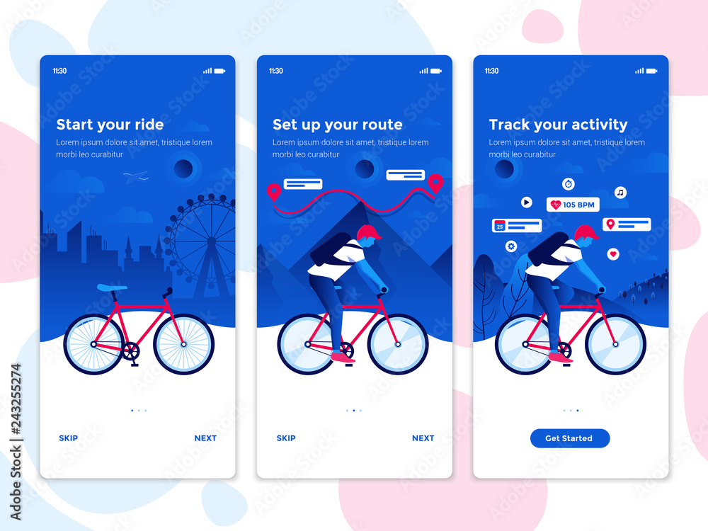 Modern User Interface Ux Ui Screen Template For Mobile Smart Phone