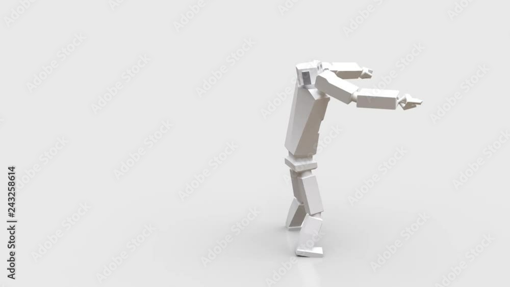 Modern robot dancing Samba. Samba National Brazilian dance. The robot ...