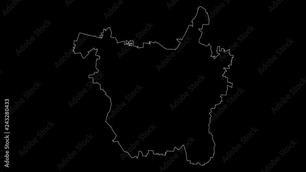 Raleigh North Carolina city map outline animation Stock Video | Adobe Stock