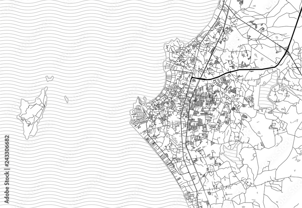 Area map of Pattaya, Thailand. Stock Vector | Adobe Stock