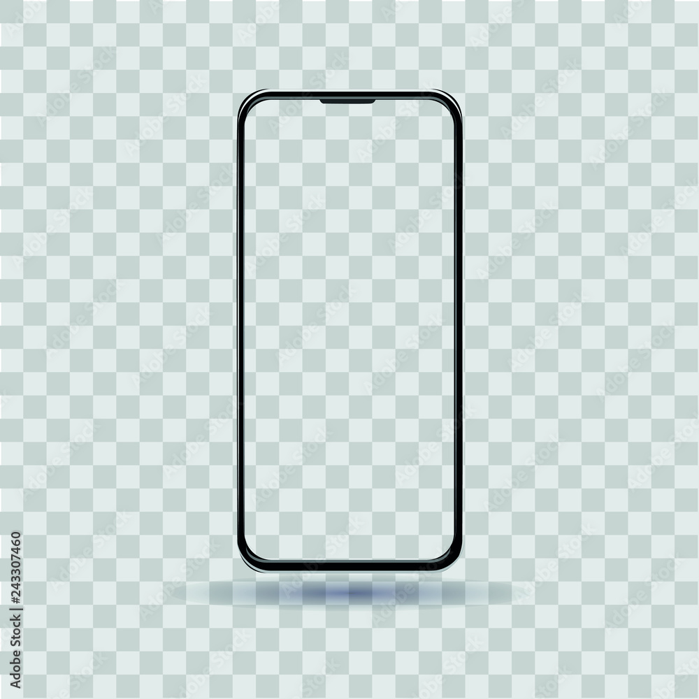 Smartphone with a transparent screen vector Stock Vector | Adobe Stock