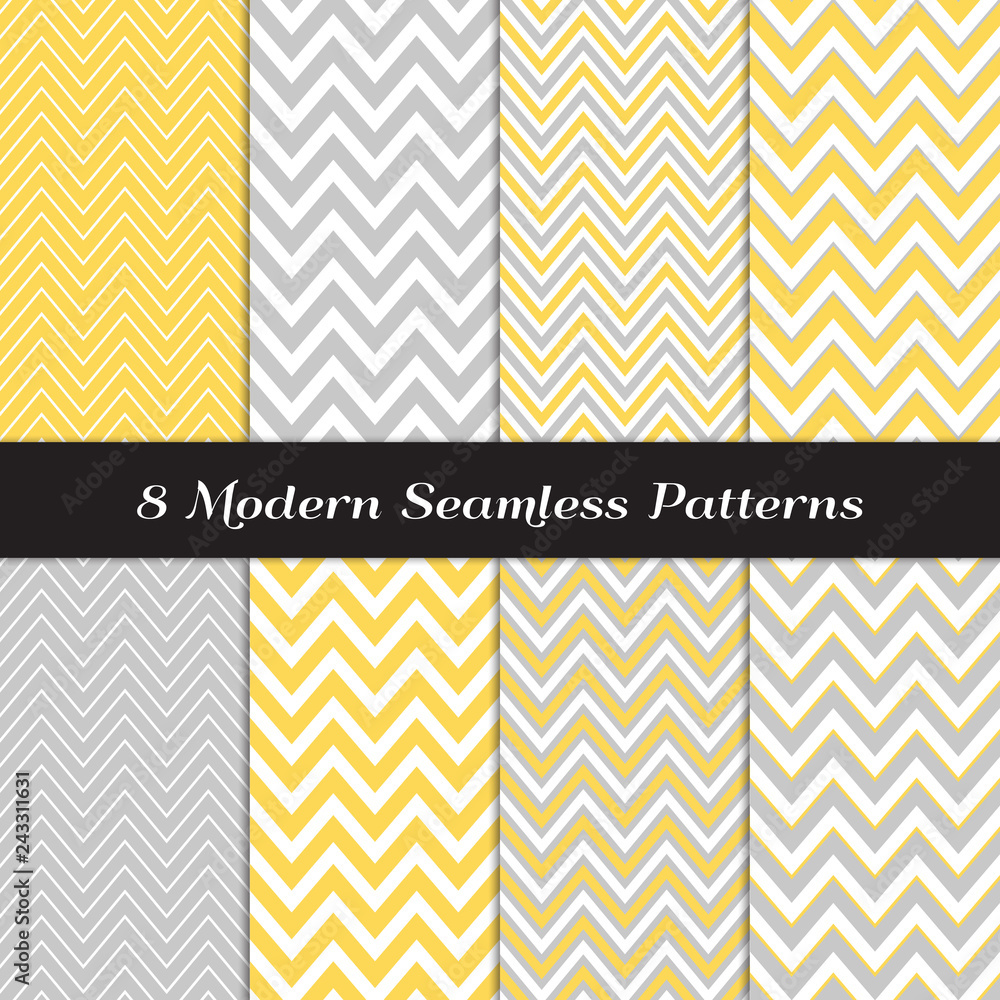 Gray Yellow Chevron Background
