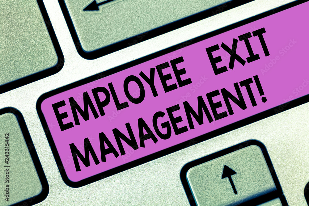 Handwriting text Employee Exit Management. Concept meaning Separation ...