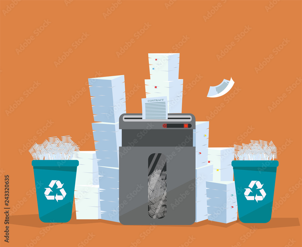Recycle Paper Cartoon