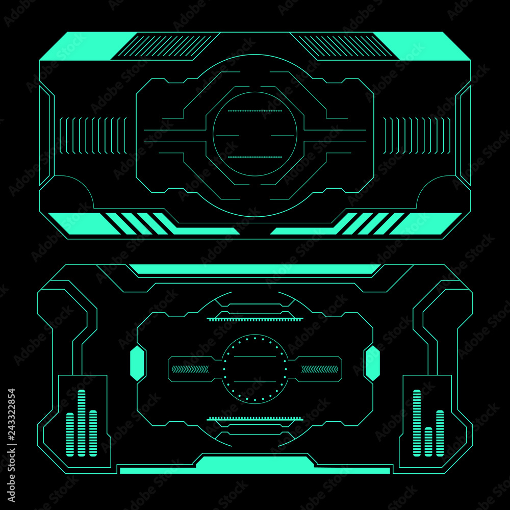 Futuristic Panel View Design Vector illustration User Screen Basic ...
