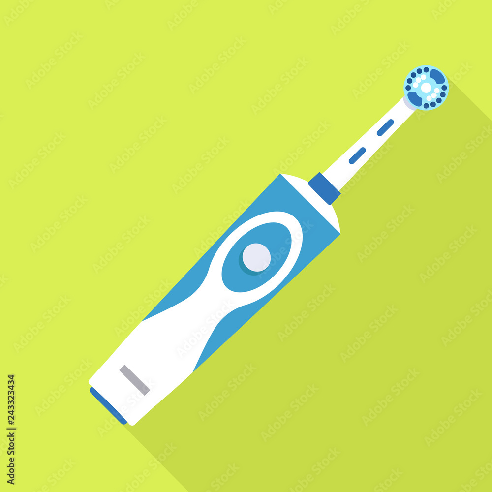 Modern electric toothbrush icon. Flat illustration of modern electric ...
