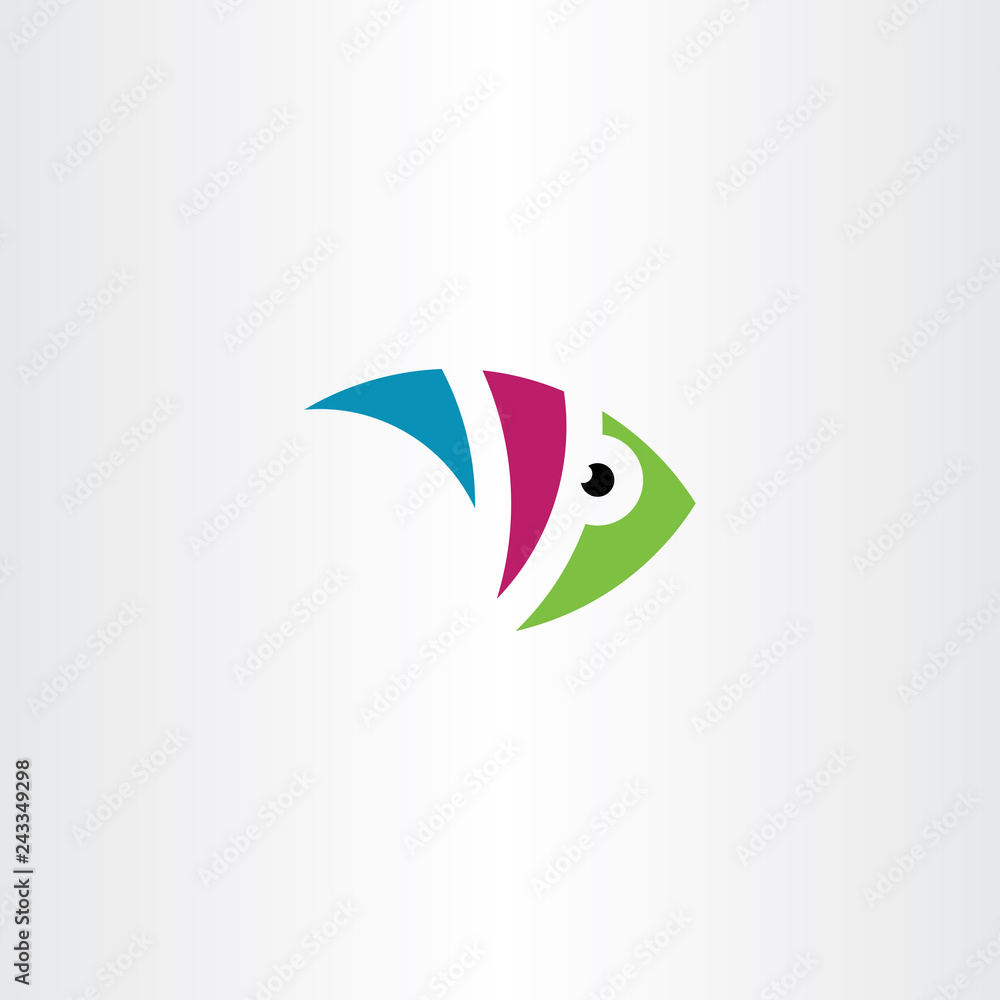 colorful aquarium fish logo icon vector symbol Stock Vector | Adobe Stock